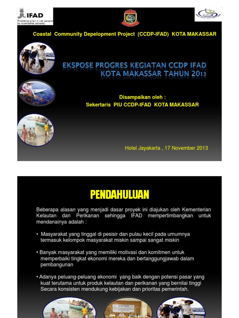 Coastal Community Depelopment Project (CCDP-IfAD) KOTA MAKASSAR | PDF