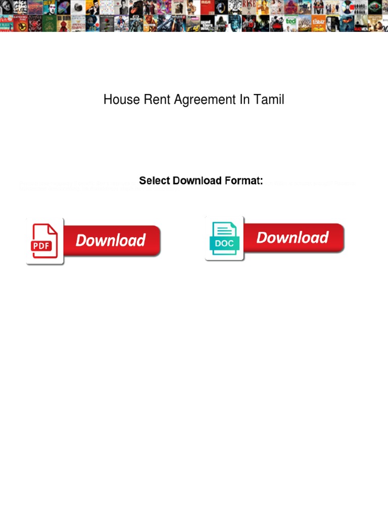 House Rent Agreement in Tamil | PDF | Lease | Landlord House Rent Agreement in Tamil | PDF | Lease | Landlord