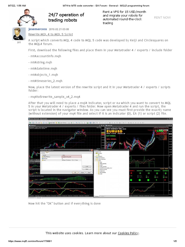 MT4 To MT5 Code Converter - EA Forum - General - MQL5 Programming Forum | PDF | Http Cookie ...