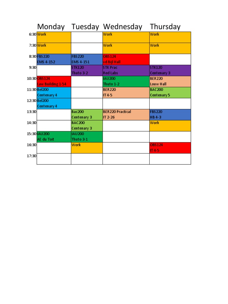 Schedule | PDF