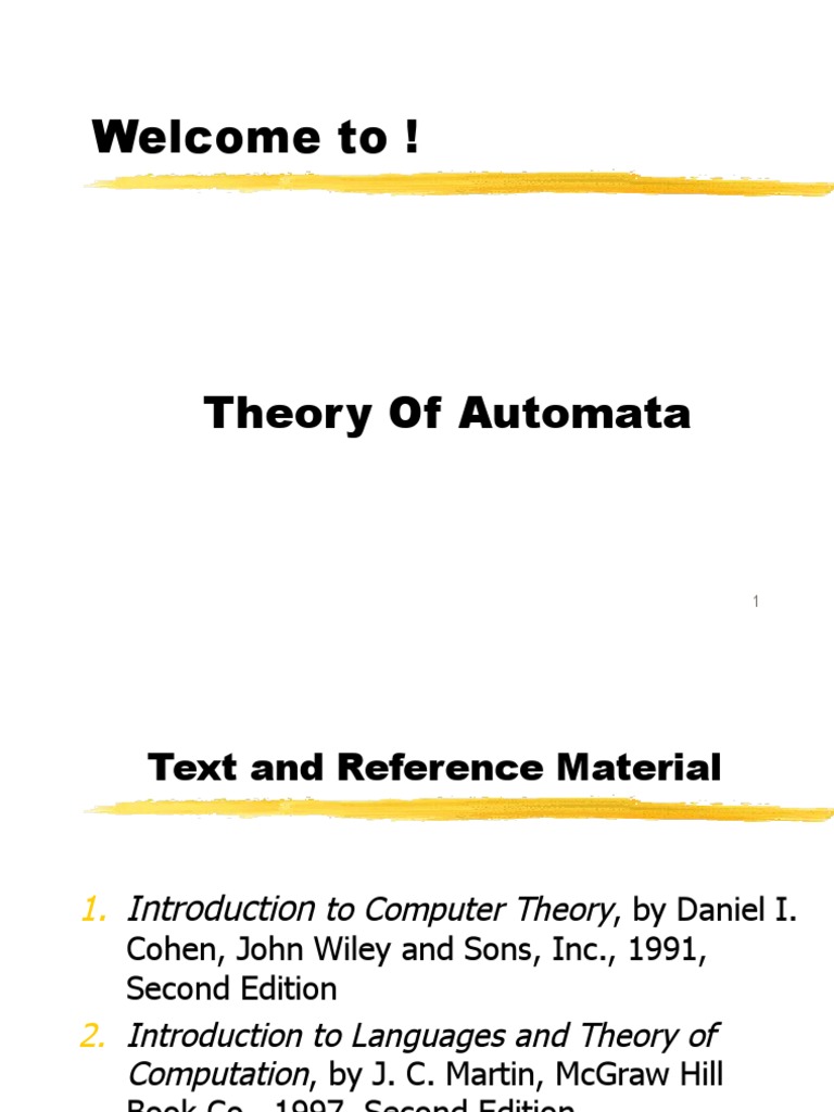 Automata - Lecture 01 | Download Free PDF | Automata Theory | String (Computer Science)