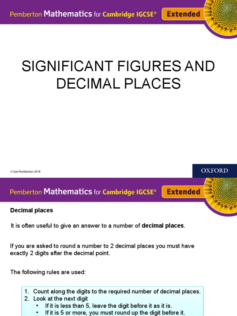 Rounding Rules for Significant Figures | PDF | Significant Figures ...