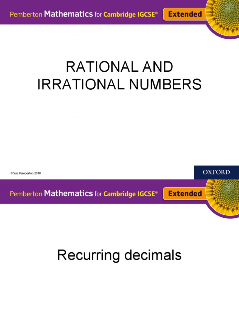 Rational and Irrational Numbers | PDF | Numbers | Decimal