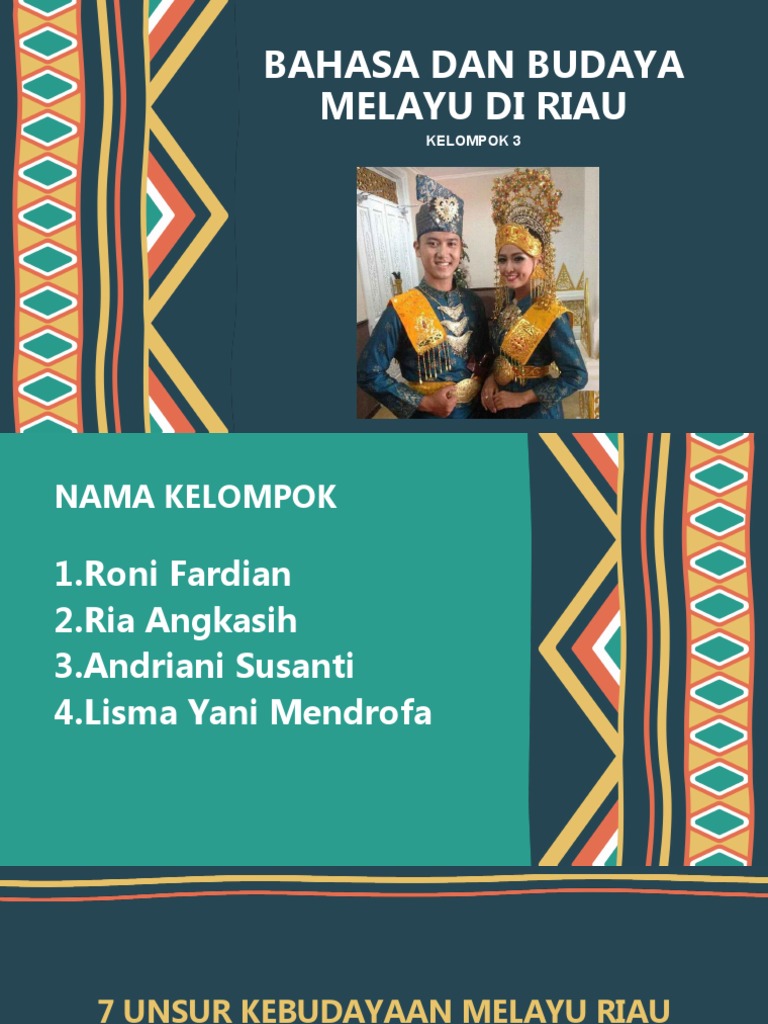 BAHASA DAN BUDAYA MELAYU DI RIAU Kel 3 | PDF