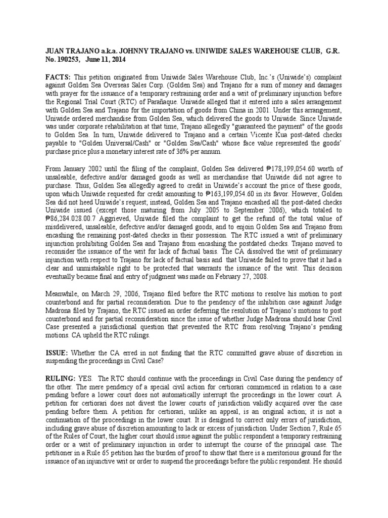 JUAN TRAJANO A | PDF | Certiorari | Appeal