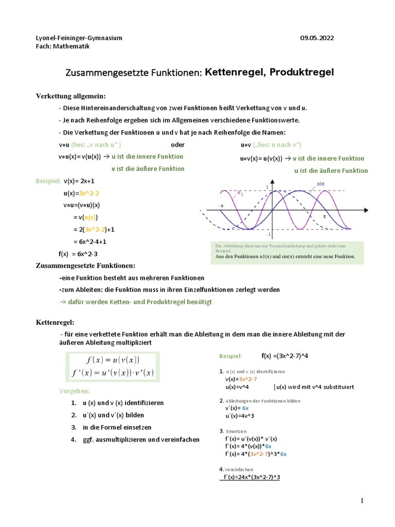 Handout Mathe-Ableitungen 1 | PDF