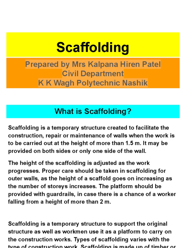 Scaffolding | PDF | Scaffolding | Manufactured Goods
