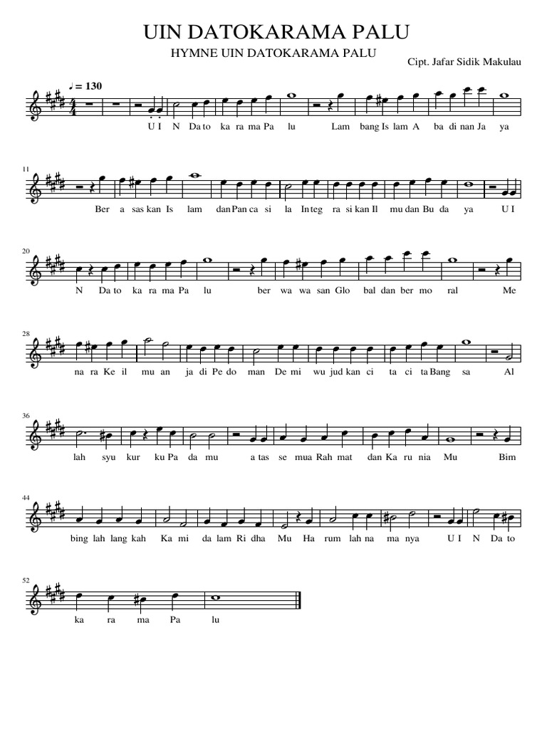 Hymne Uin DK Palu | PDF