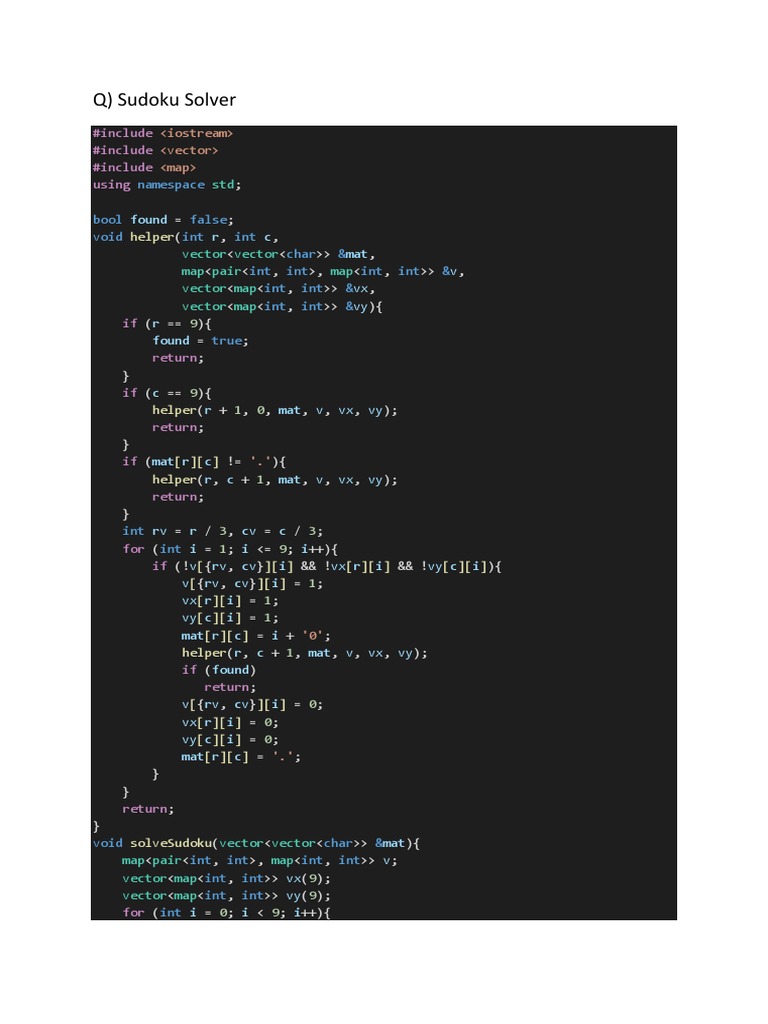 Sudoku Solver Pdf Computer Programming Programming Paradigms 