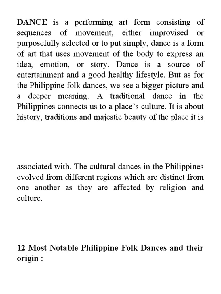 DANCE Is A Performing Art Form Consisting of Sequences of Movement ...