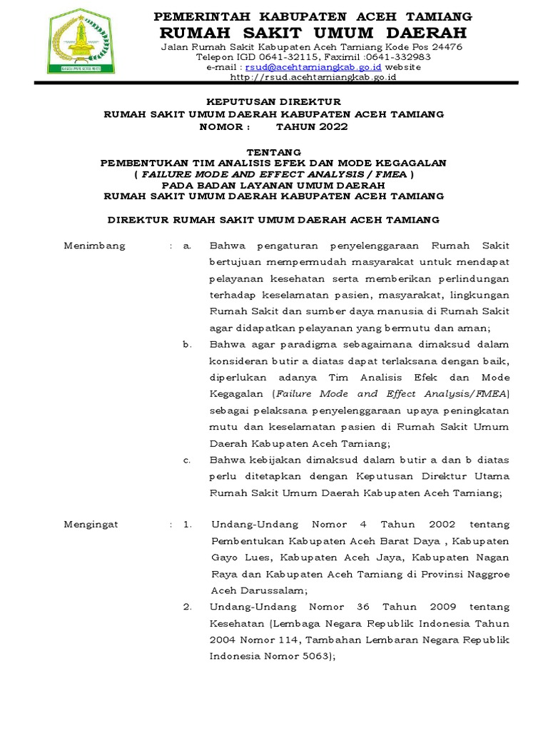 SK Tim Fmea 2022 | PDF