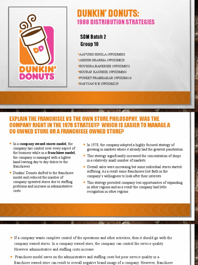 Group 10 Dunkin Donuts Batch2 | PDF | Franchising | Economies