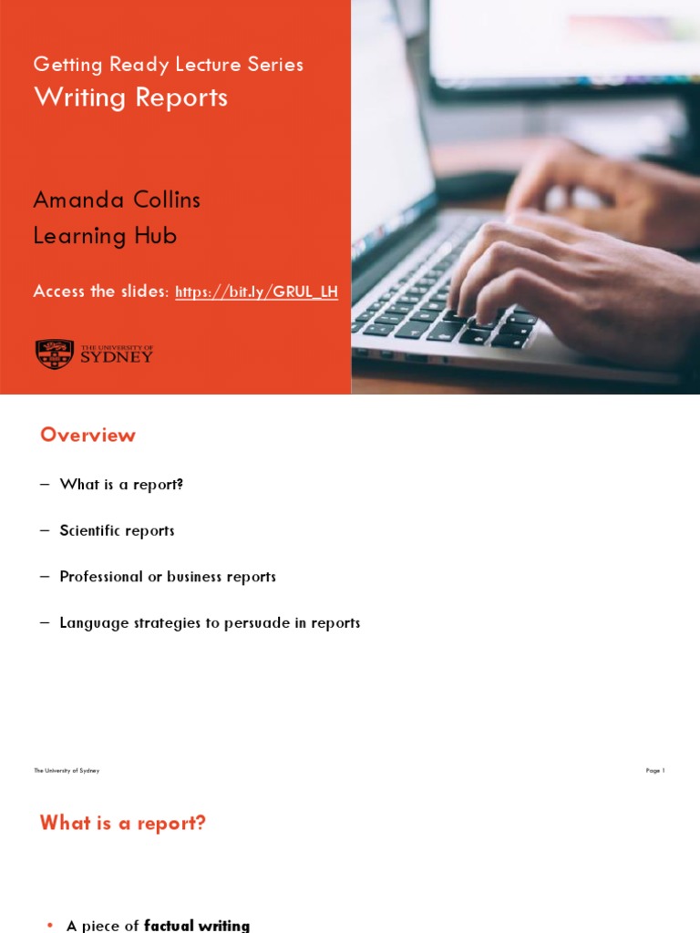 Getting Ready - Report Writing - Sem 2 2022 | PDF | Essays | University