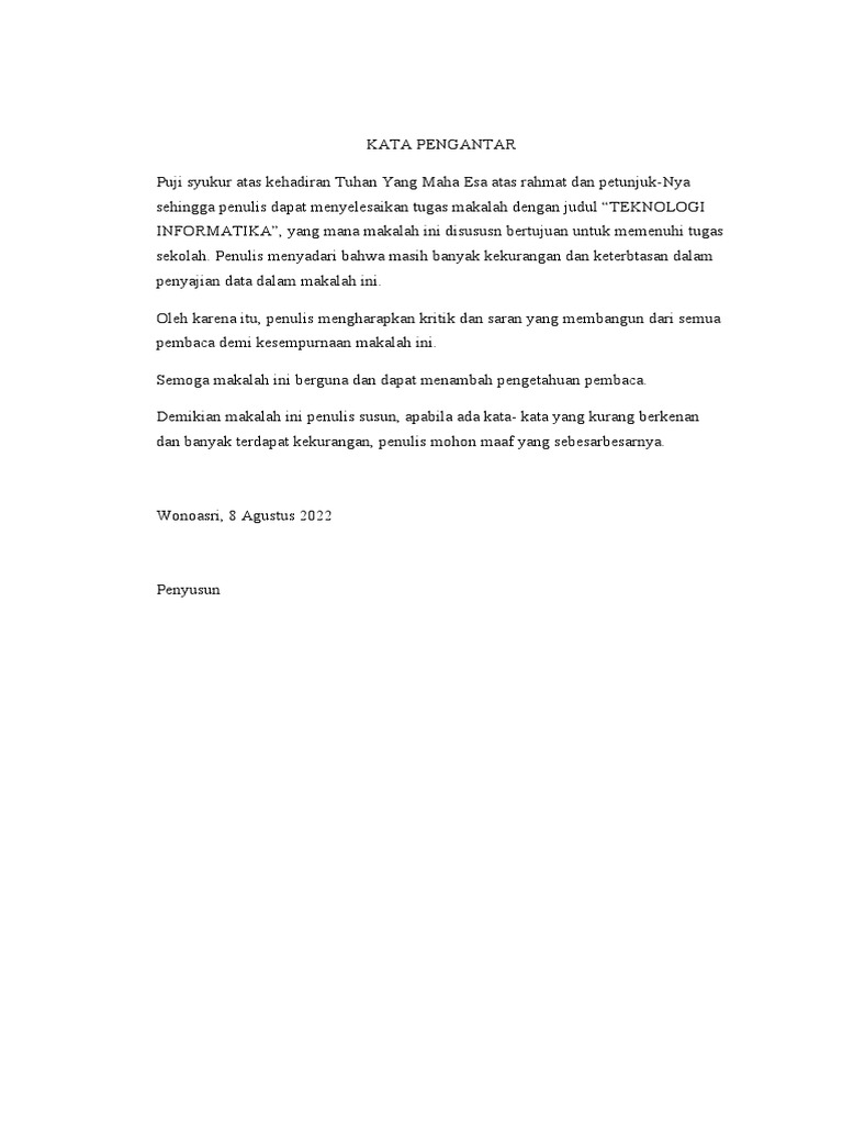 Makalah Teknologi Informatika | PDF