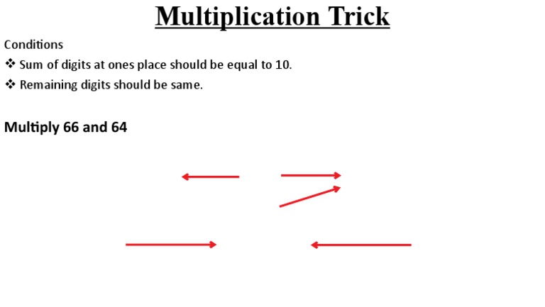 Trick For Multiplication PDF
