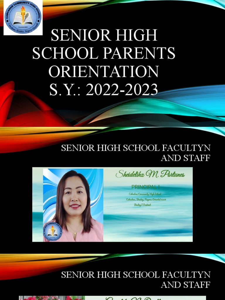 Senior High School Parents Orientation | PDF | Schools | Vocational ...