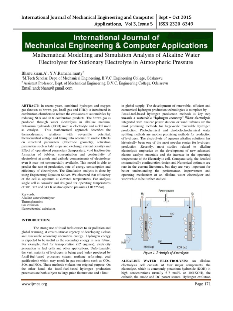 Mathematical Modelling And Simulation An Download Free Pdf Electrochemistry Electrode
