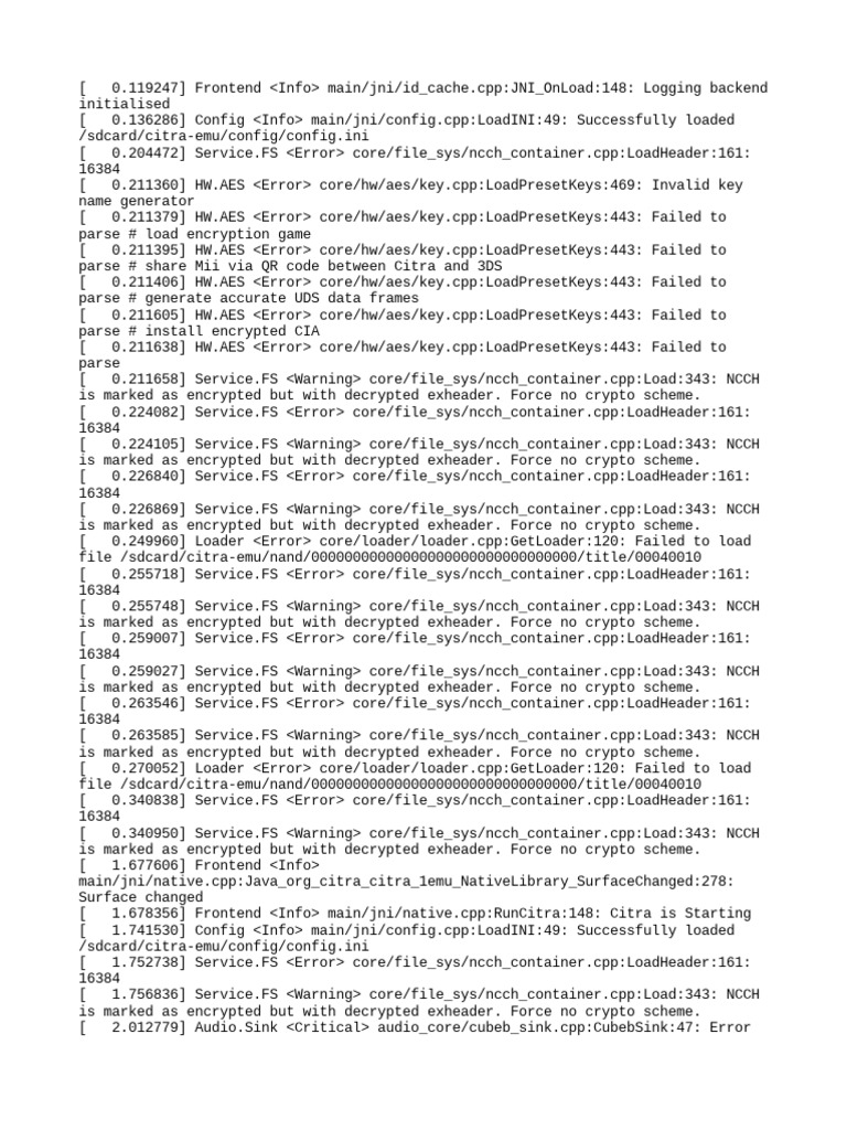 citra_log | PDF | Encryption | Operating System Technology