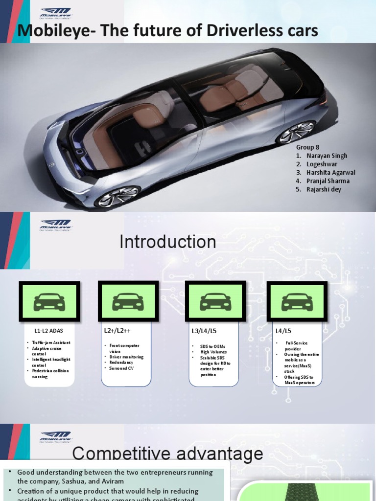 Mobileye- The Future of Driverless Cars | PDF | Business | Economies