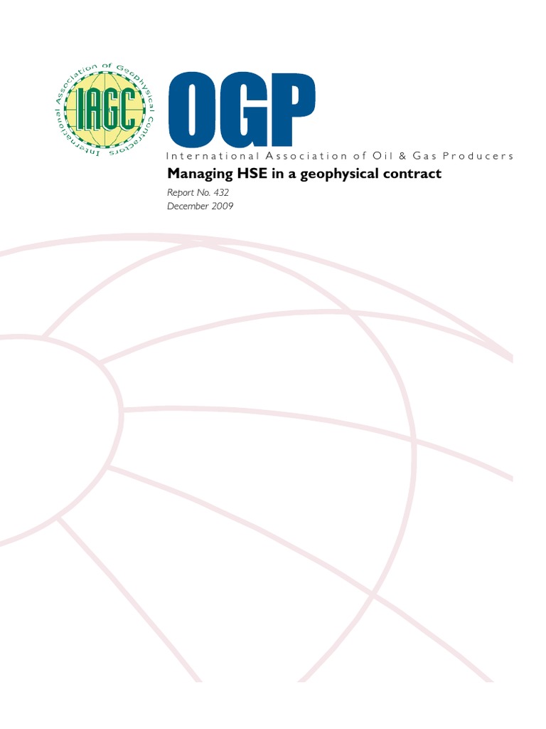 OGP-432-Managing HSE in Geophy Contract | PDF | Risk | Hazards