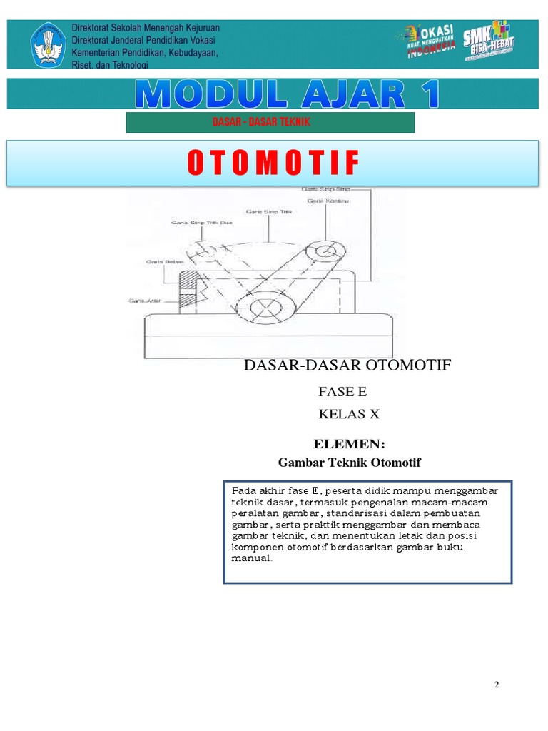 2.3. JG - Modul Ajar 1 Gambar Teknik Otomotif | PDF