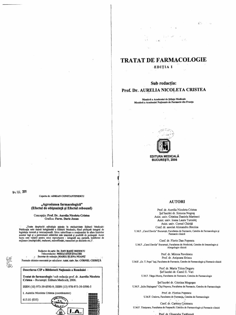 Tratat Farmacologie Complet | PDF