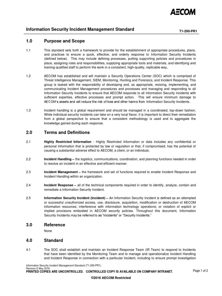 Information Security Incident Management | PDF | Information Security ...