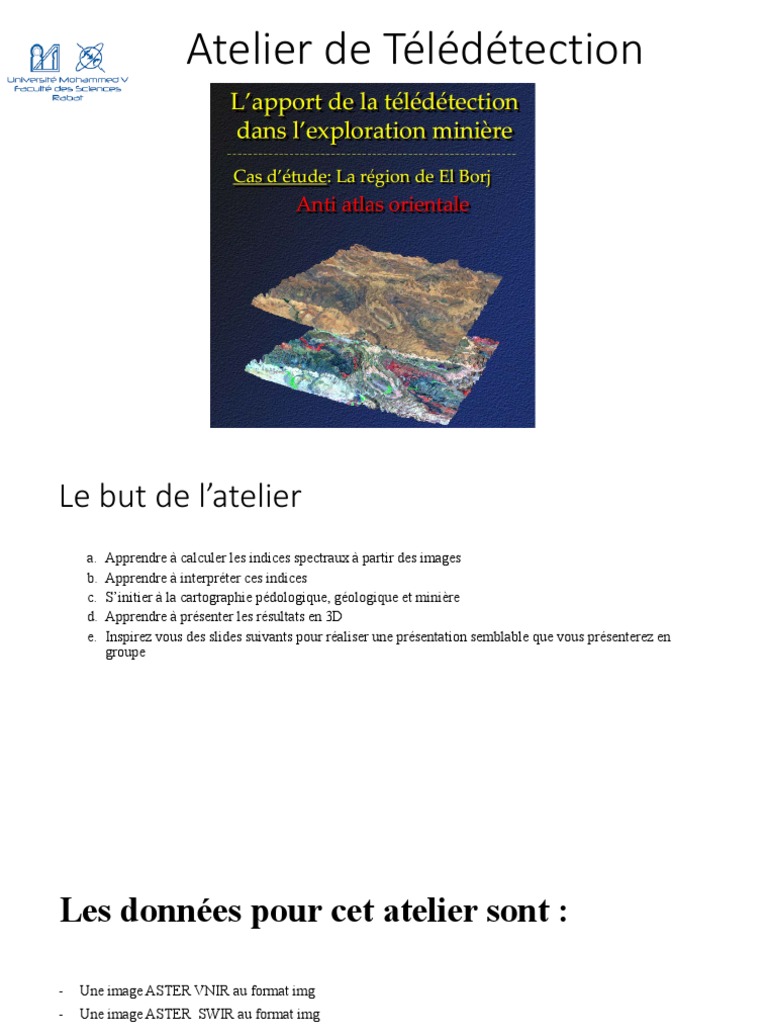 Atelier Télédétection | PDF