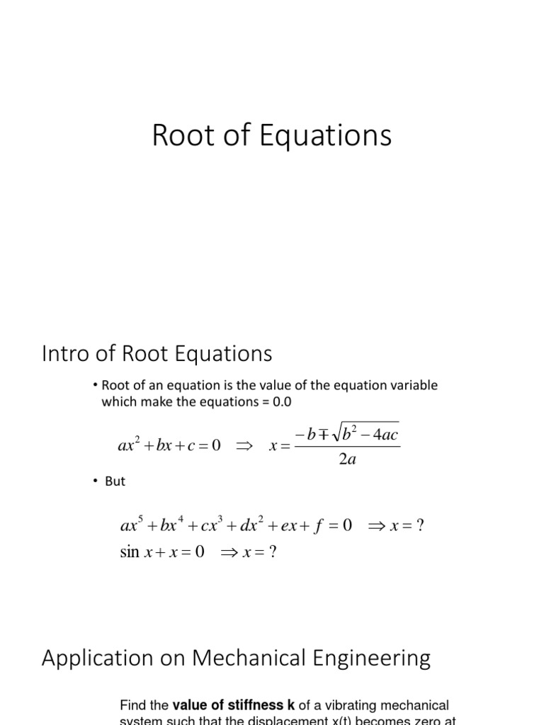 Root of Equations - Bracketing Methods | PDF | Equations | Zero Of A ... Root of Equations - Bracketing Methods | PDF | Equations | Zero Of A ...