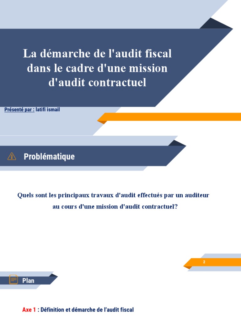 Démarche de l'Audit Fiscal Contractuel | PDF | Audit financier | Taxe ...