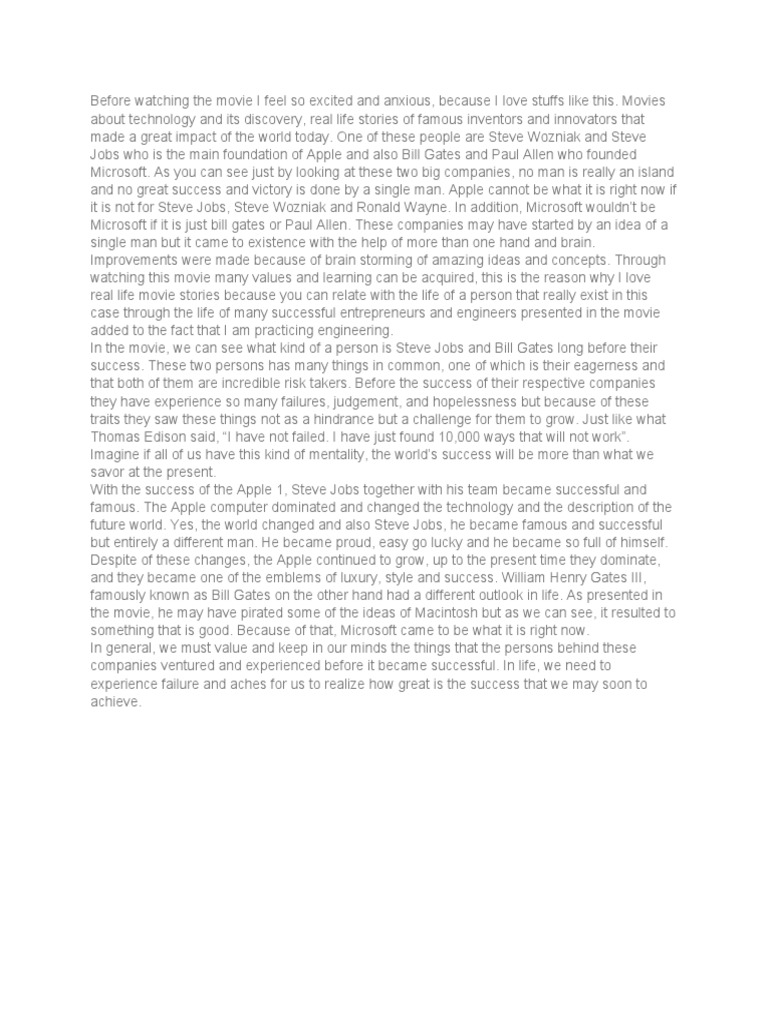 Reflection | PDF | Steve Jobs | Apple Inc.