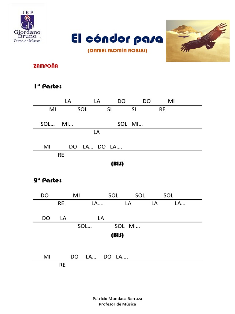 El Condor Pasa - Zampona | PDF | Arte