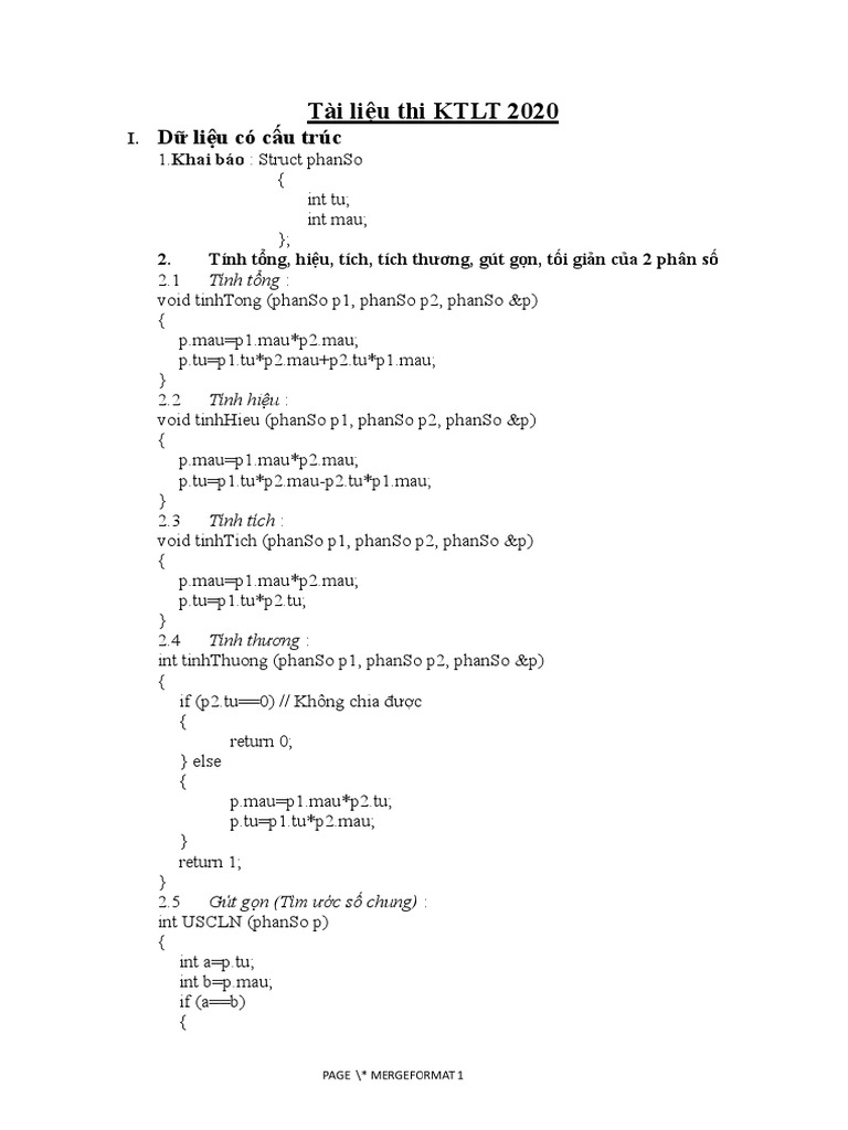 Tài liệu KTLT thi cuối kỳ | PDF
