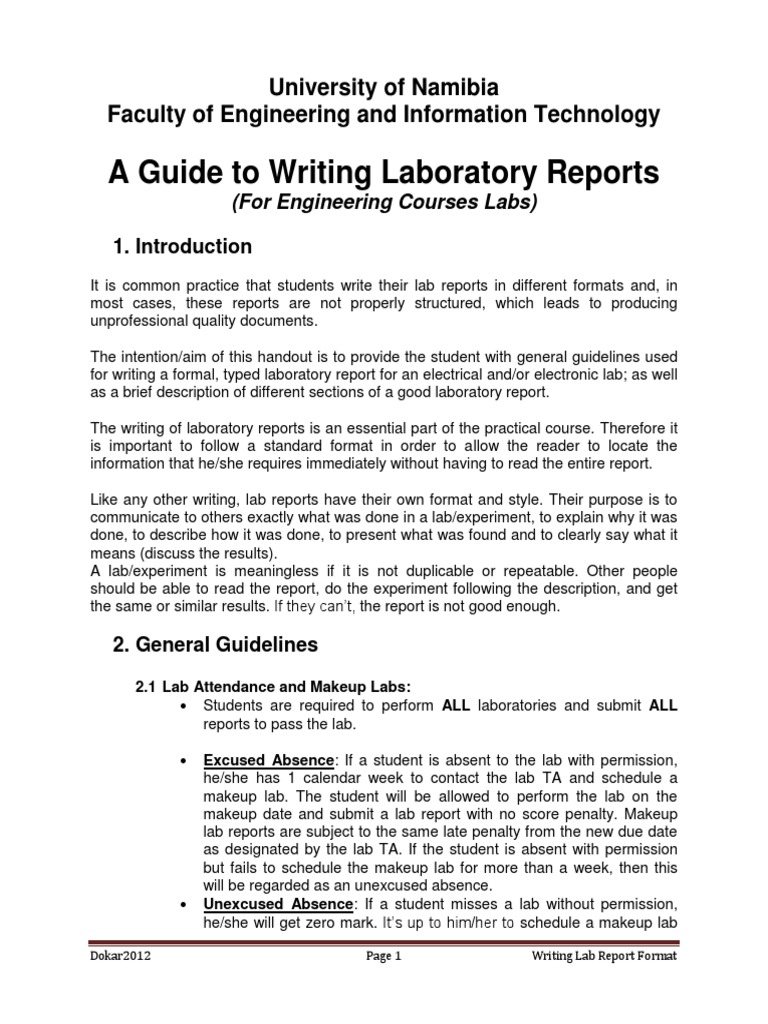 Writing Lab Reports - UNAM | PDF | Experiment | Laboratories