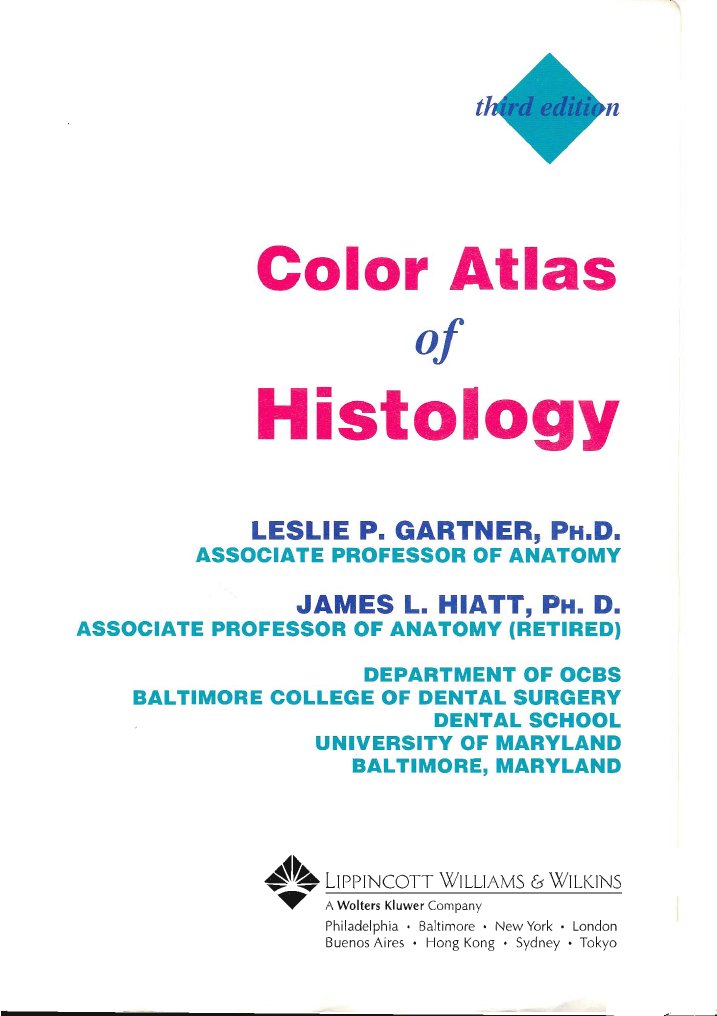 Color Atlas of Histology Gartner | PDF