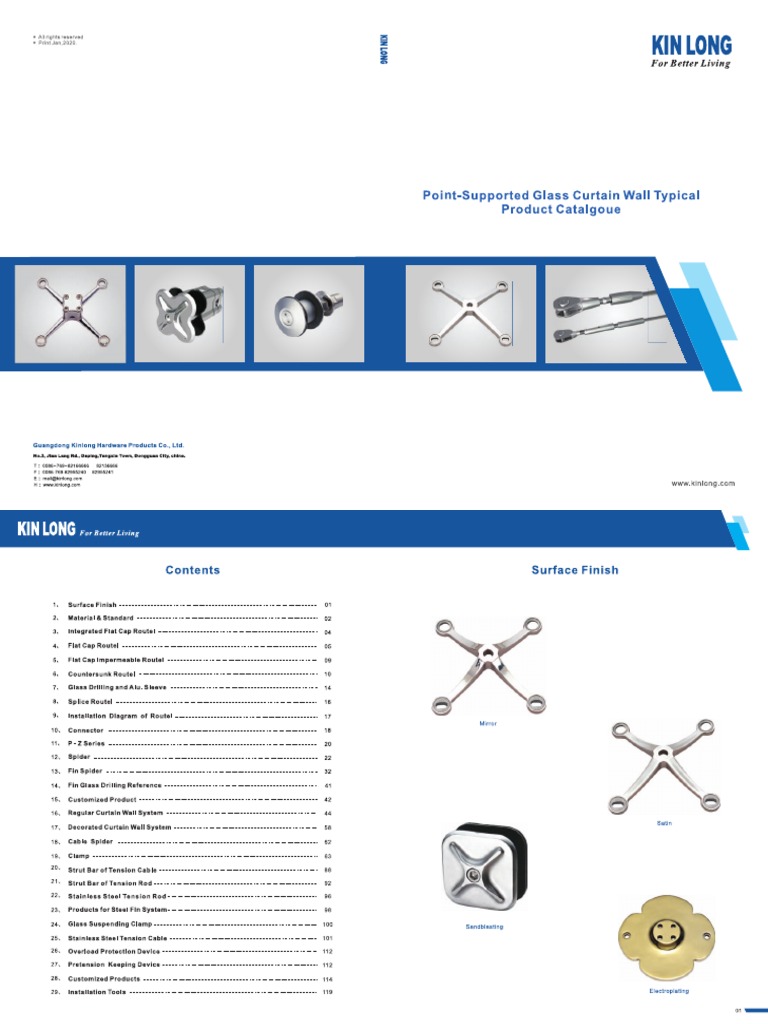 Point-fixed Glass Wall Typical Product Catalogue | PDF