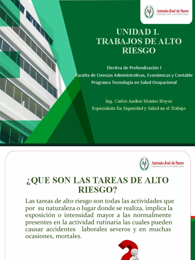 Tareas de Alto Riesgo | PDF | Riesgo