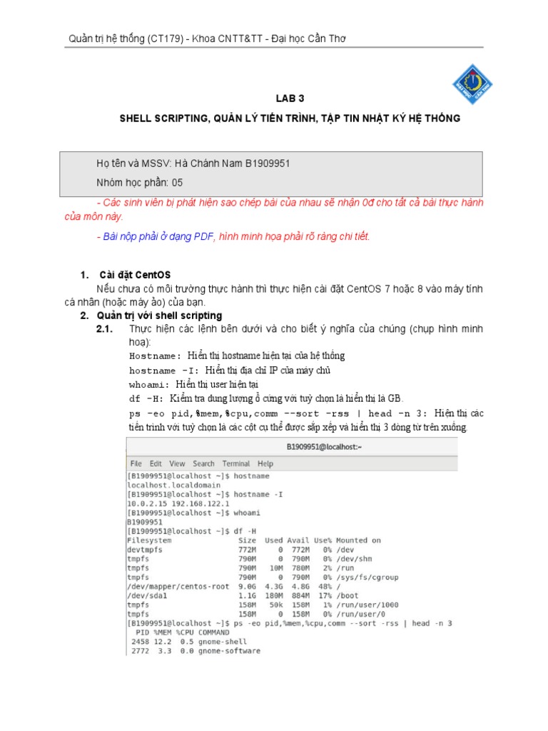 HaChanhNam B1909951 T09 Lab3 | PDF