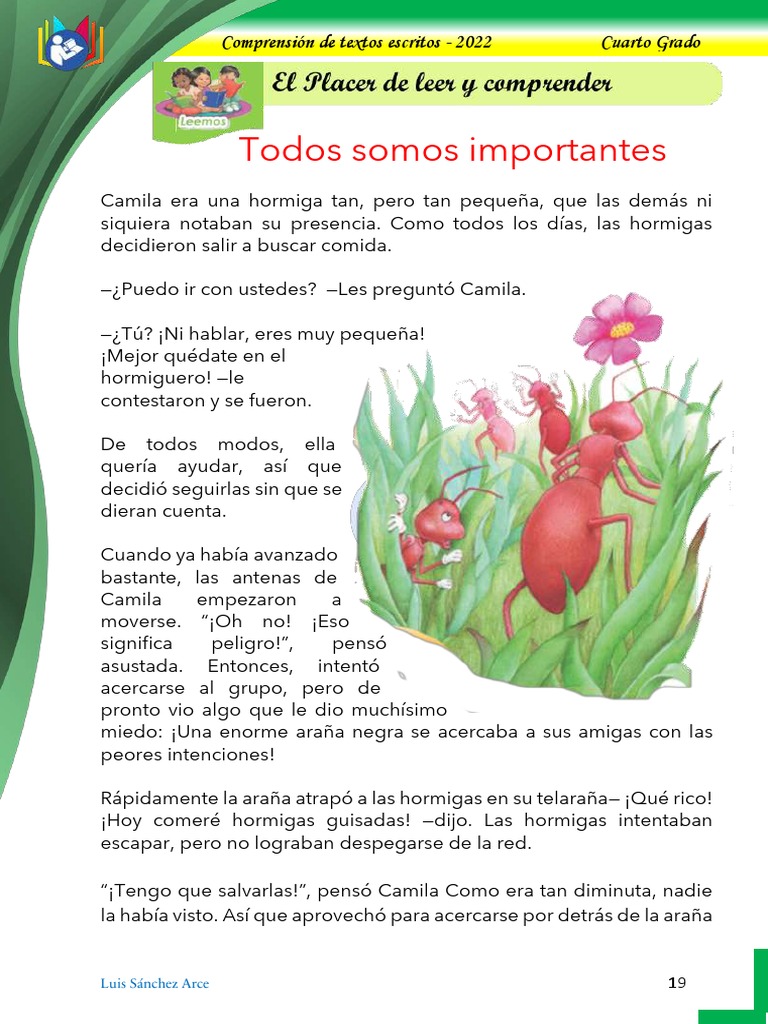 2 - Todos Somos Importantes | PDF | Araña | Telaraña 2 - Todos Somos Importantes | PDF | Araña | Telaraña