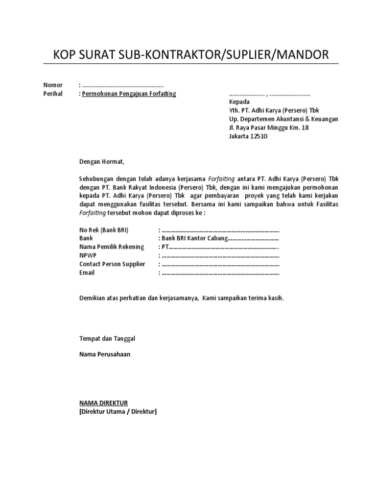 Surat Pernyataan Bri | PDF