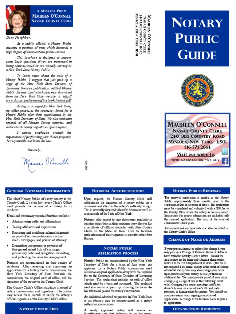 New York Notary Public Guide | PDF | Notary Public | Practice Of Law