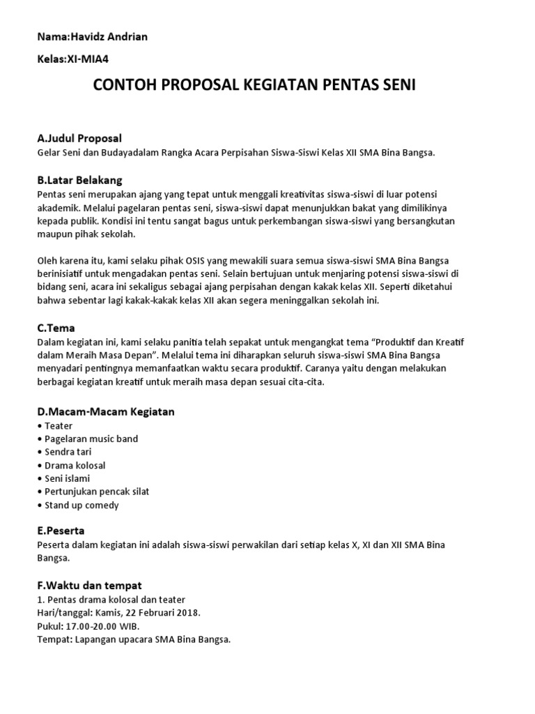 Contoh Proposal Kegiatan Dan Penelitian Pdf