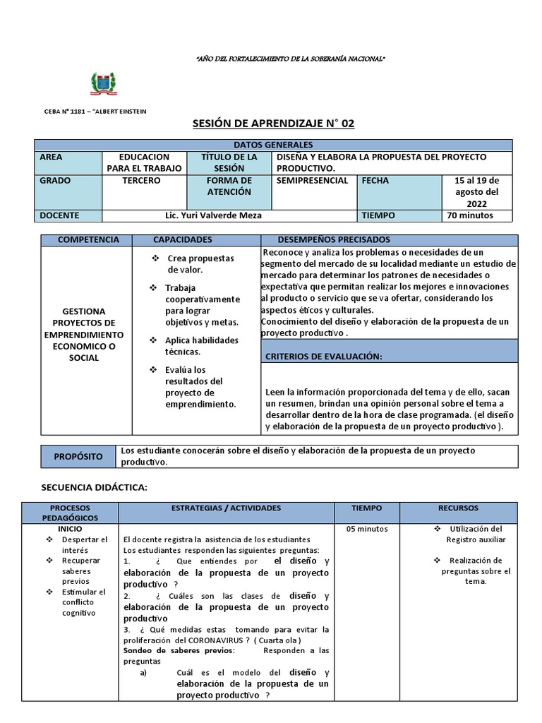 Sesion #02 Ept 3° - 2022 | PDF
