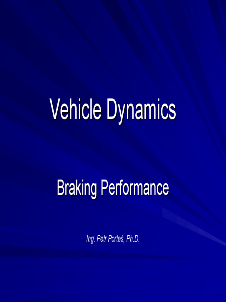 P05 Braking Performance | PDF | Brake | Anti Lock Braking System