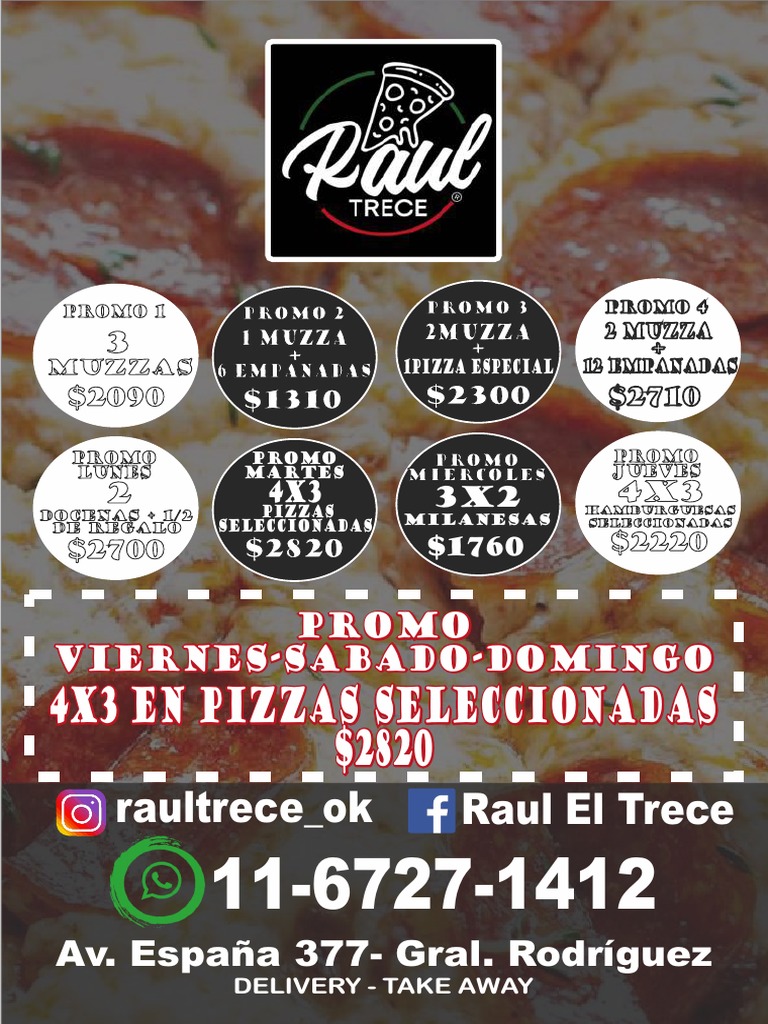 Carta Raul Trece Marzo | PDF | Alimentos | Cocina