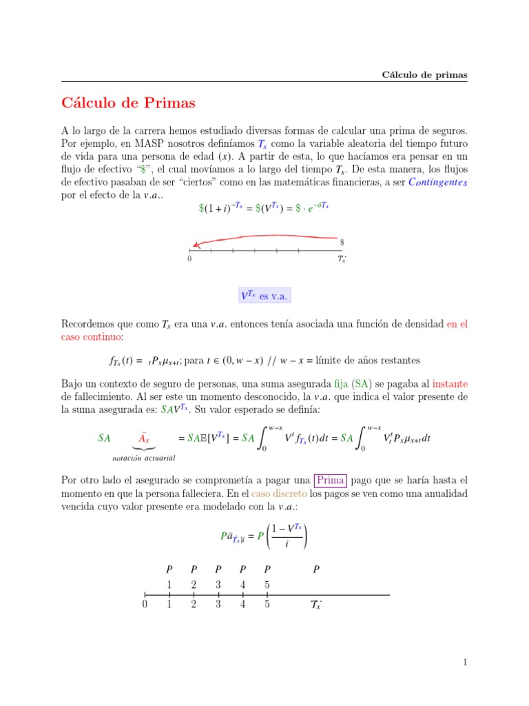 Cálculo de Primas | PDF | Desviación Estándar | Desigualdad (Matemáticas)