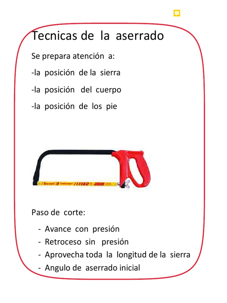 Tecnicas Del Aserrado | PDF