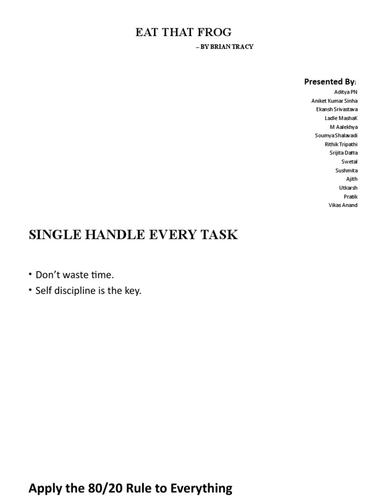 BC Eat That Frog | PDF