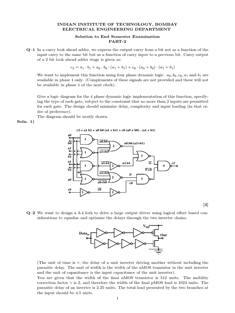 Soln Endsem 21 2 | PDF | Field Effect Transistor | Electrical Components