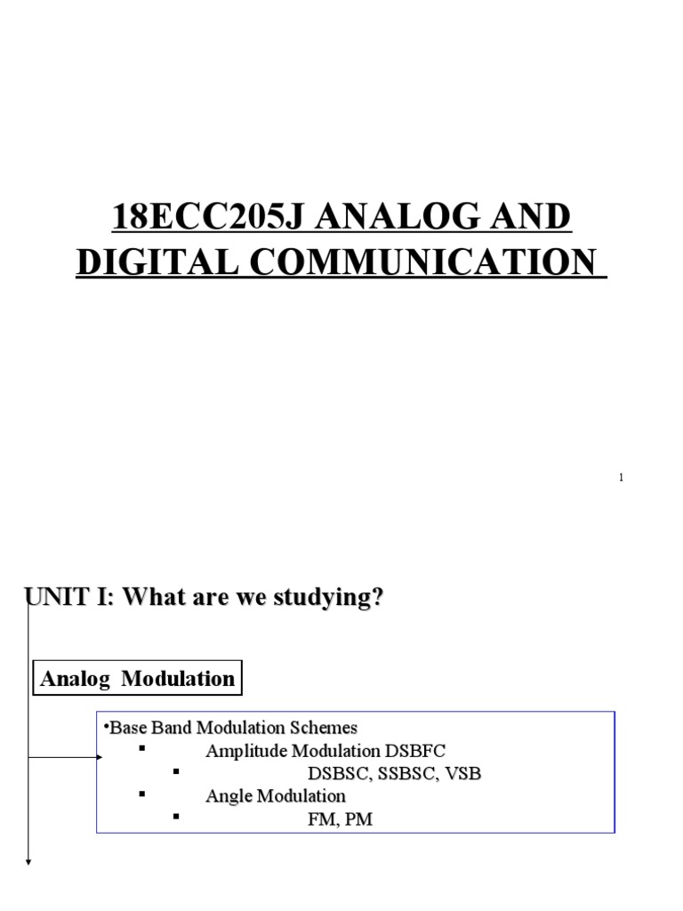 ADC Unit 1S1, S2, S3 | Download Free PDF | Modulation | Frequency Modulation